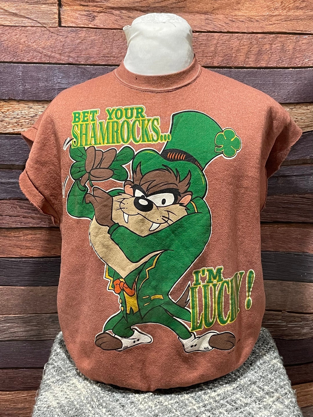 Tasmanian Devil Cartoon Shamrock Cartoon St. Patrick's Day - Etsy