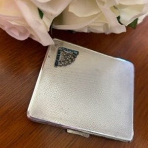 Art Deco Alpaca Silver Powder Compact and Mirror - Etsy