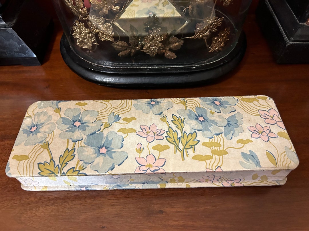 Early 1900s Antique French SILK Textile Keepsakes / Jewellery Box - Etsy