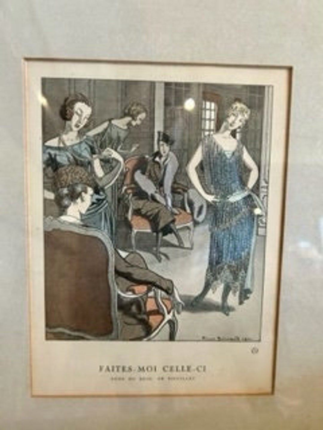 TWO Early 20th Century French POCHOIR PRINTS, by Pierre Brissaud - Etsy