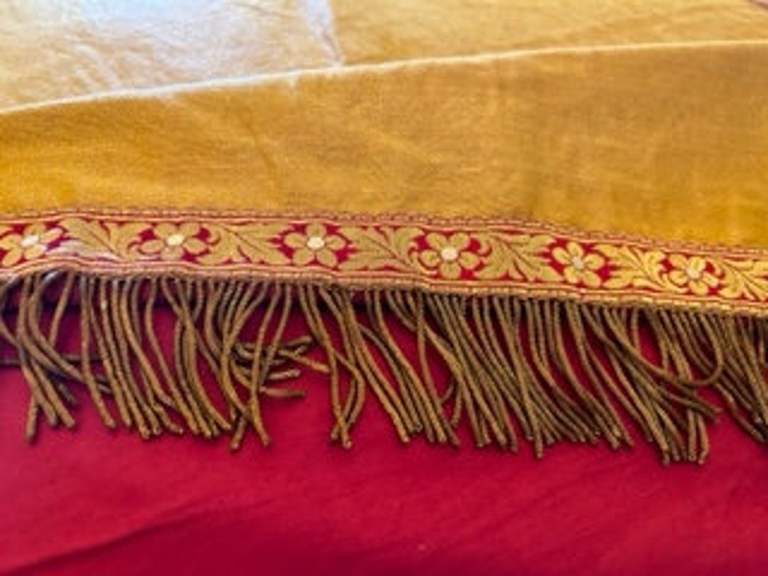 French Antique Gold Church Altar Runner Ecclesiastical Table - Etsy