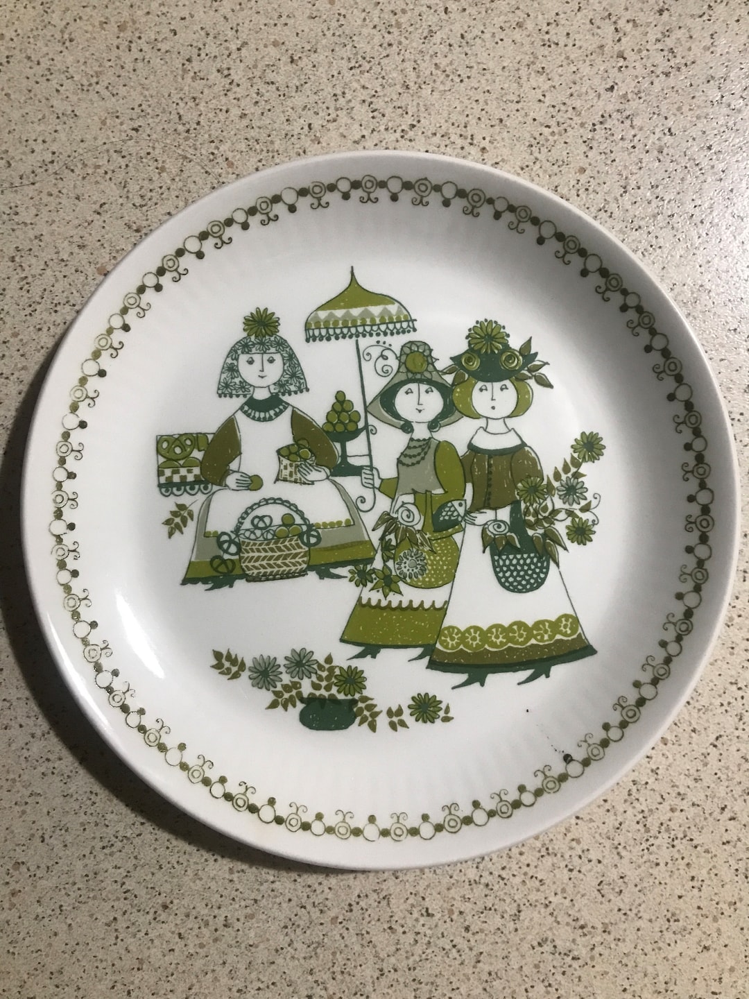 Vintage Figgjo Norway 'market' Turi Design Side / - Etsy