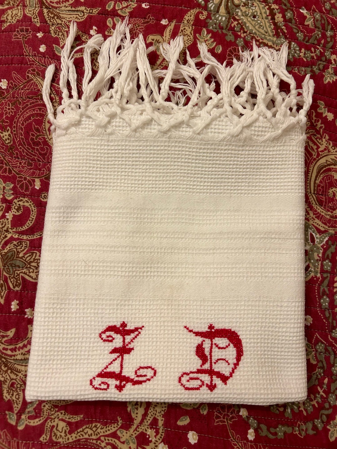Antique French Linen Woven Hand Towel Torchon - Etsy