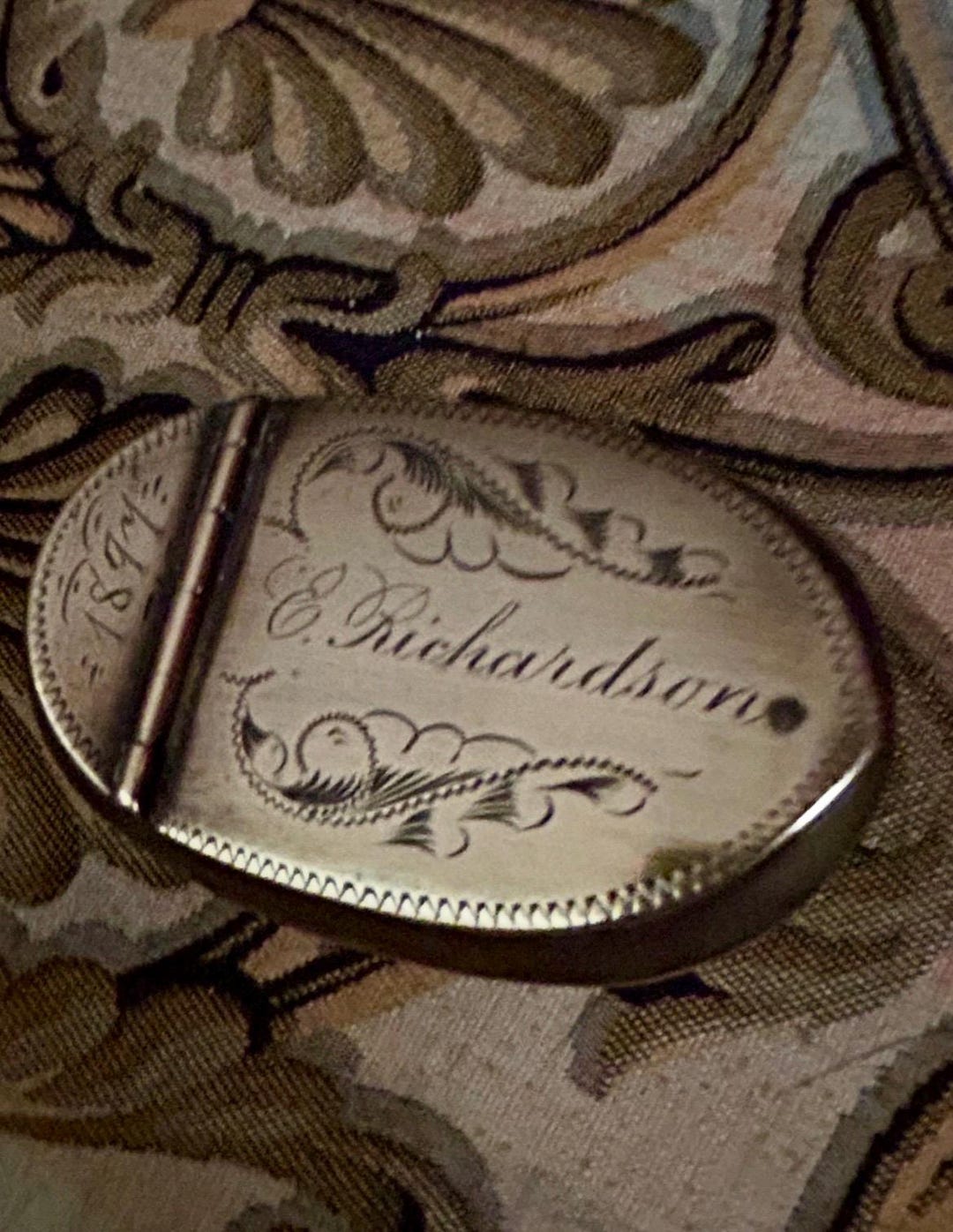 Victorian 1897 Antique Brass Snuff Box Engraved - Etsy