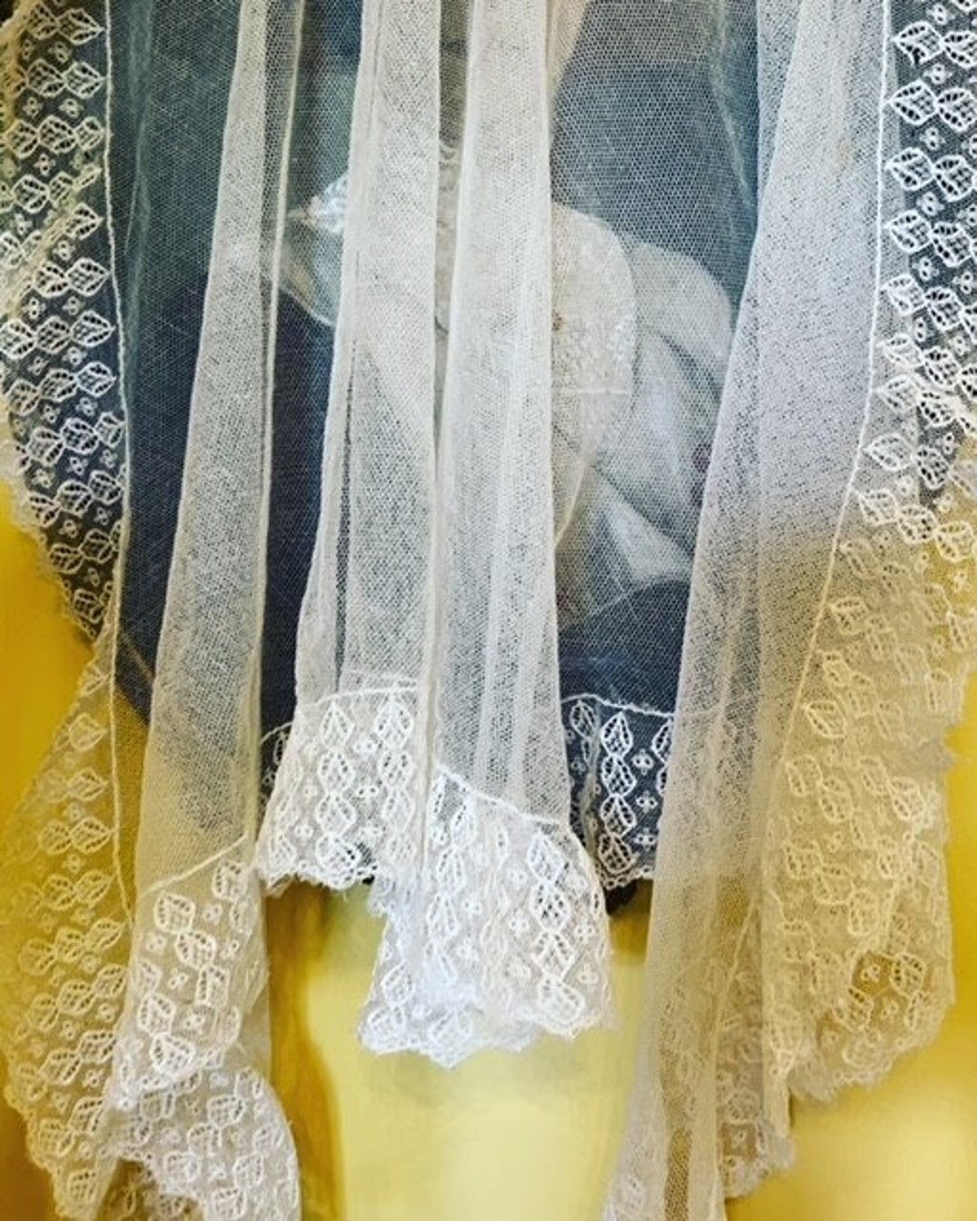 Antique Fine Lace French Fichu 19th Century Wrap Modesty Panel - Etsy