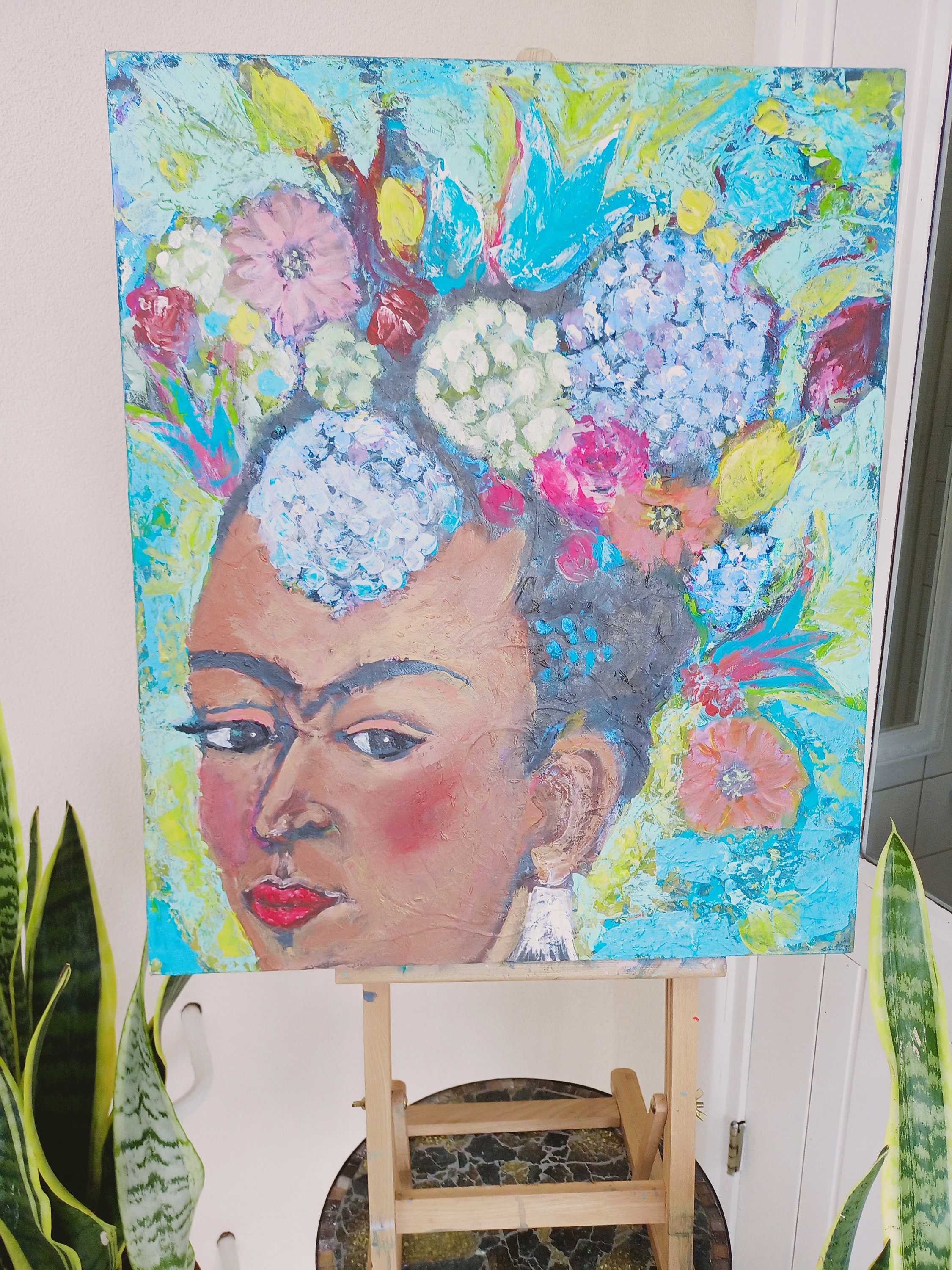 Frida Kahlo Painting, Art Frida, Con Amigos,wall Art. - Etsy