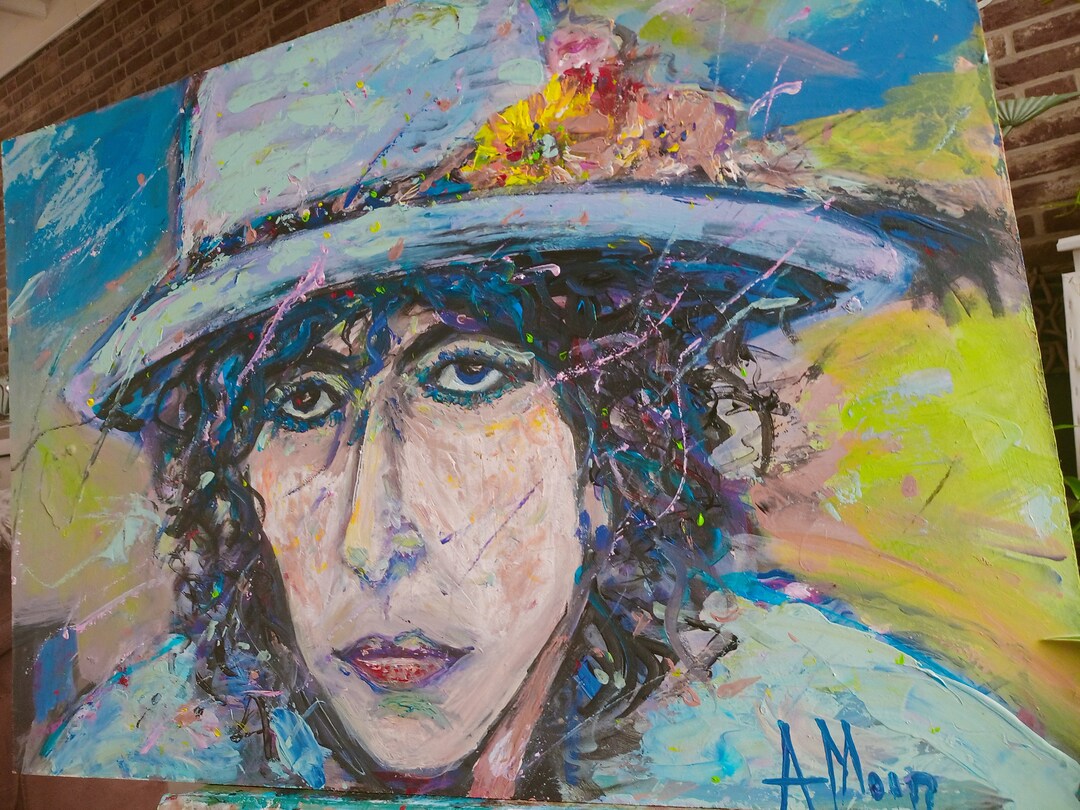 Bob Dylan Portrait, Music Legend, Fanart Music Art , ORIGINAL Painting ...