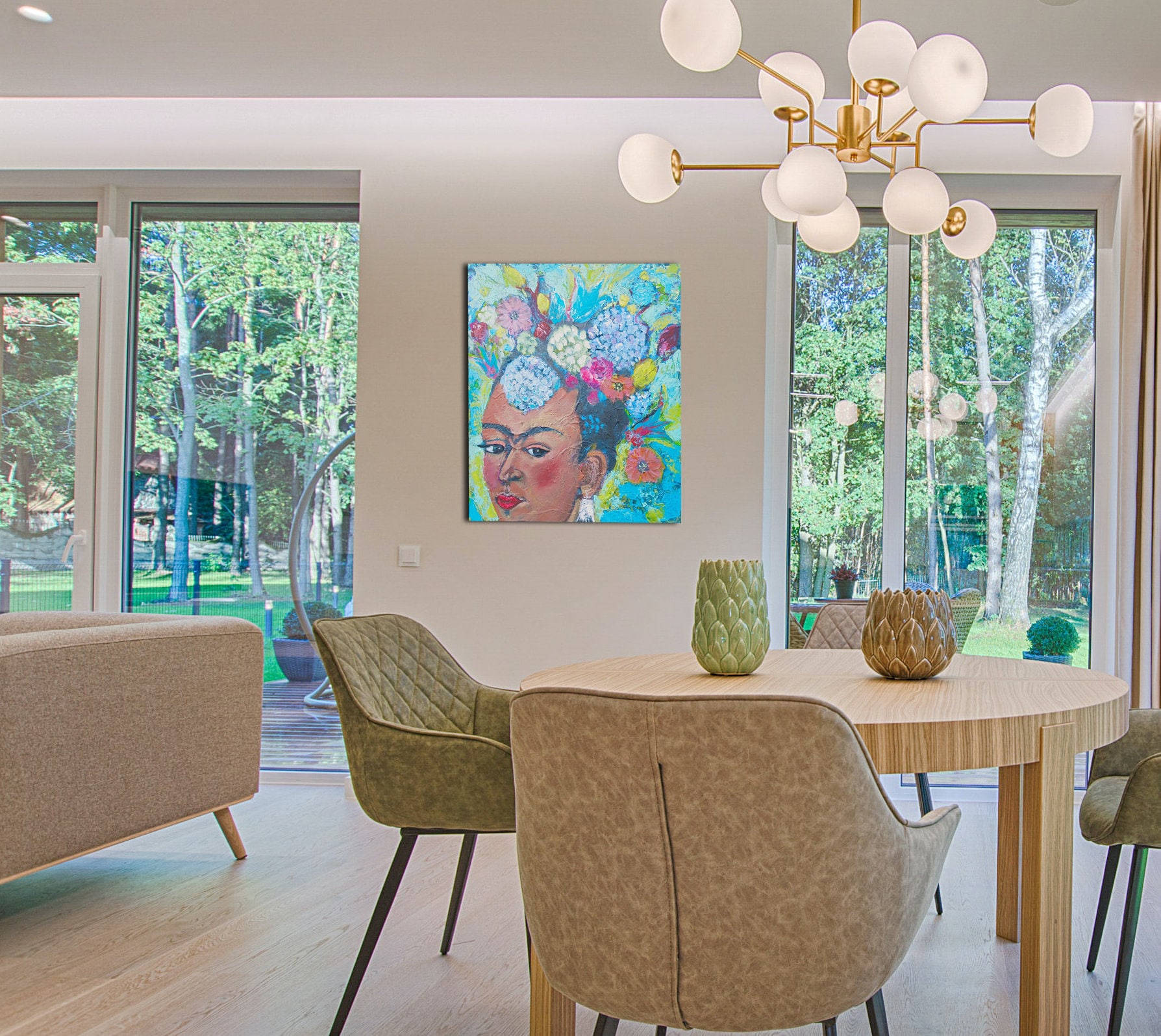 Frida Kahlo Painting, Art Frida, Con Amigos,wall Art. - Etsy