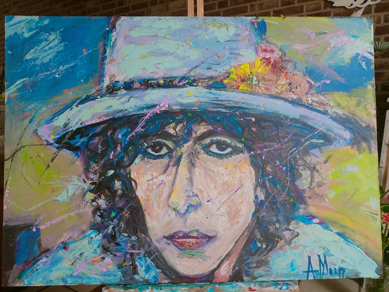 Bob Dylan Portrait Music Legend Fanart Music Art ORIGINAL - Etsy