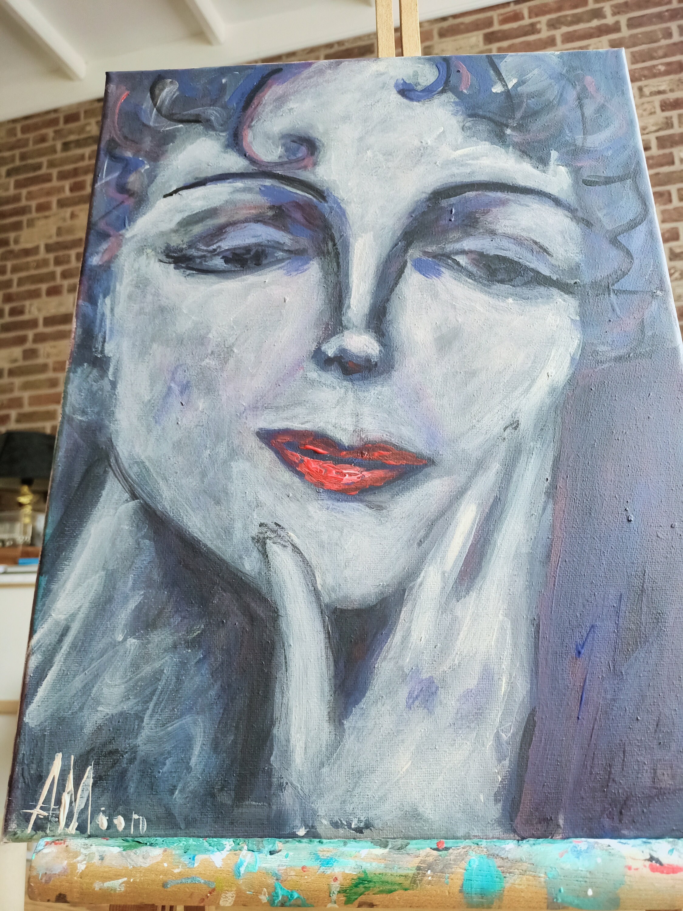 Edith Piaf Portrait, French Singer Painting, Paris Painting, Love ART ...