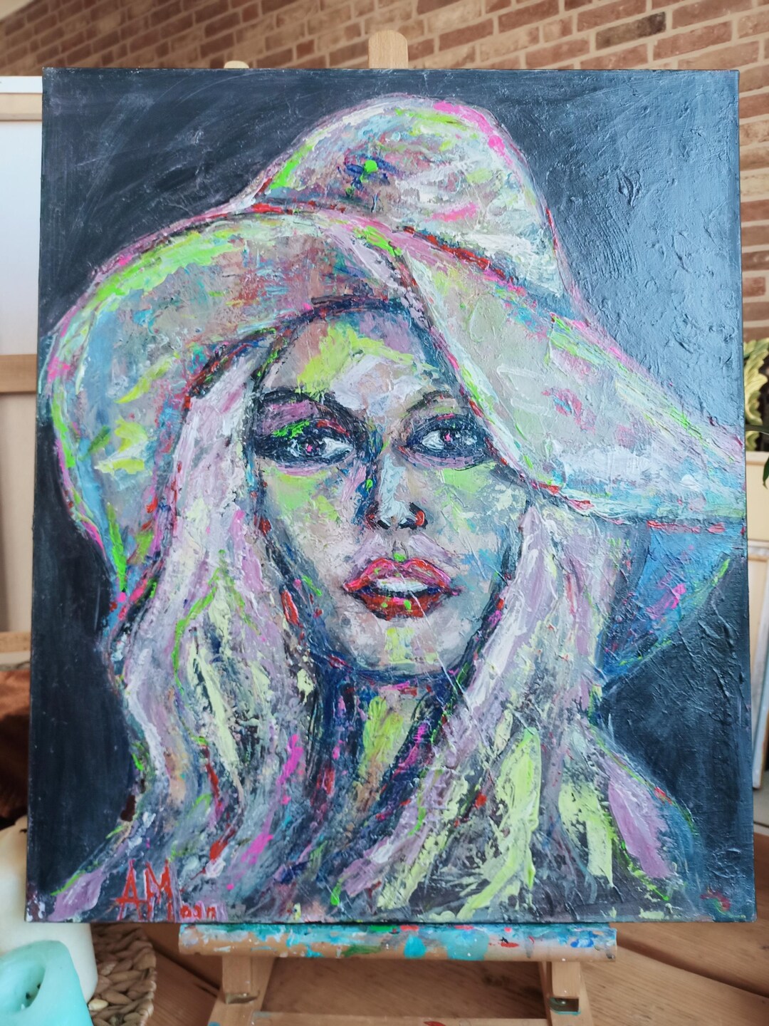 Brigitte Bardot Painting Art Canvas the Actress and Model Brigitte ...