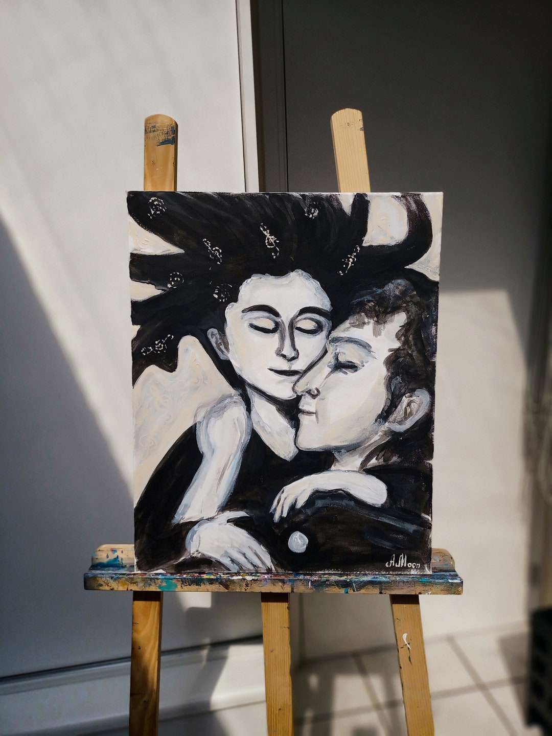 The Beatles POP ART John Lennon and Yoko ONO Lovers Ameliamoonart. - Etsy