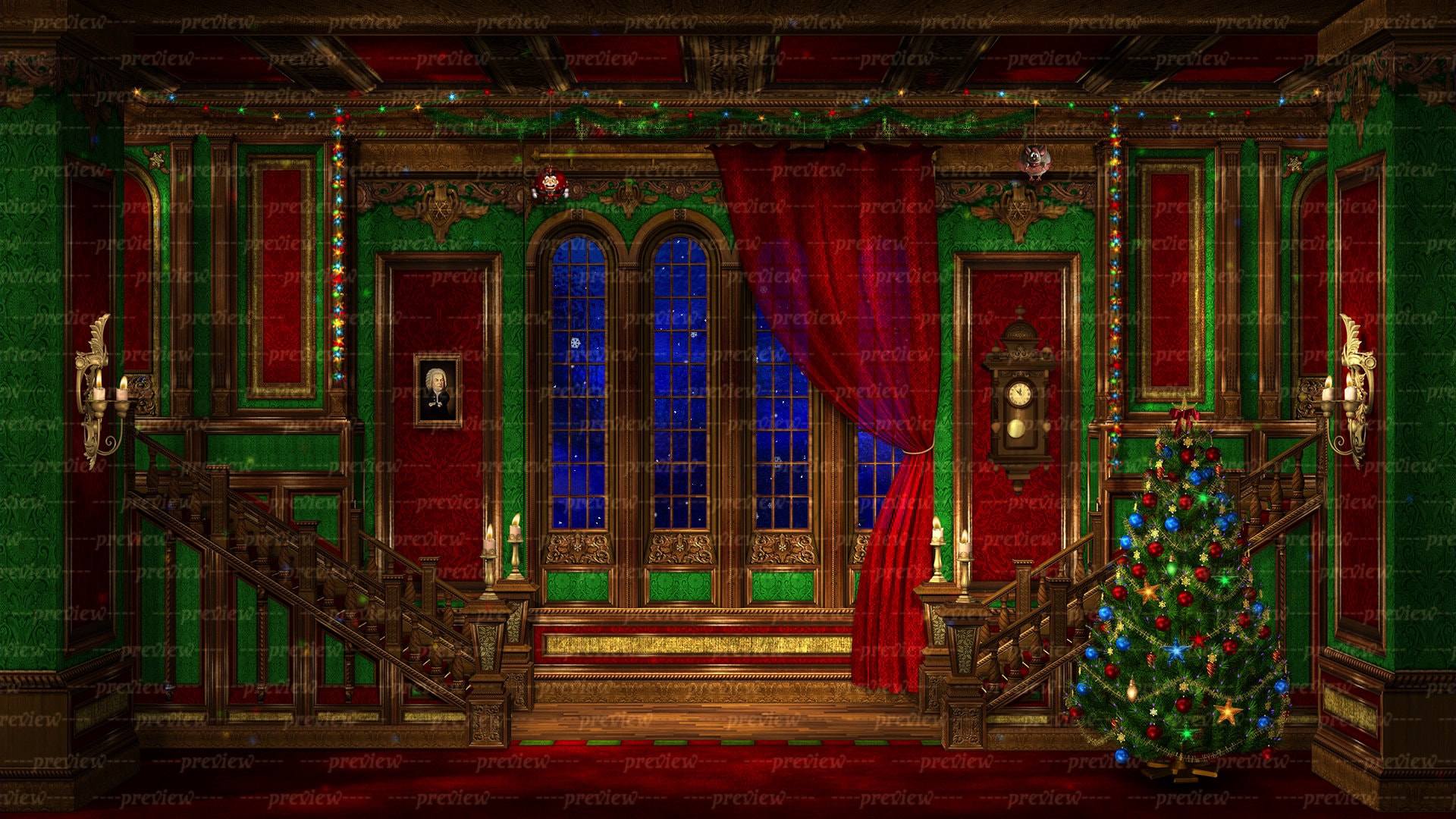 Instant Download, Performance Backdrop, Theater, Seamless Video, Snow ...