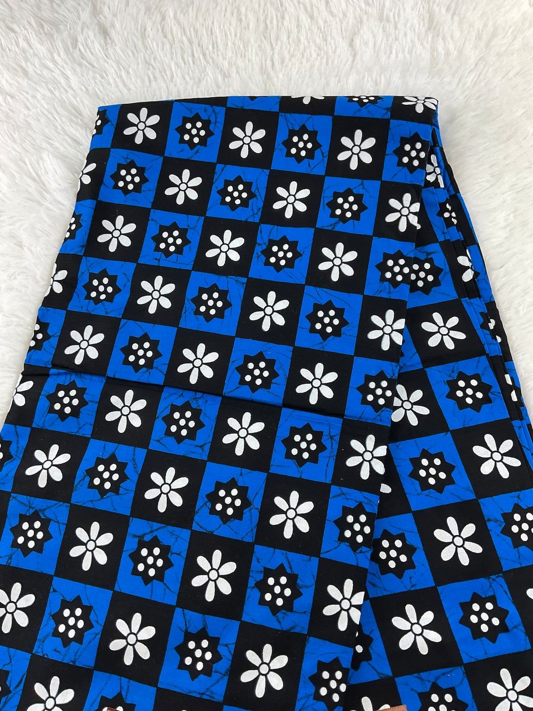Blue African Fabric/african Prints/ Ankara Fabric/ African Fabric per ...