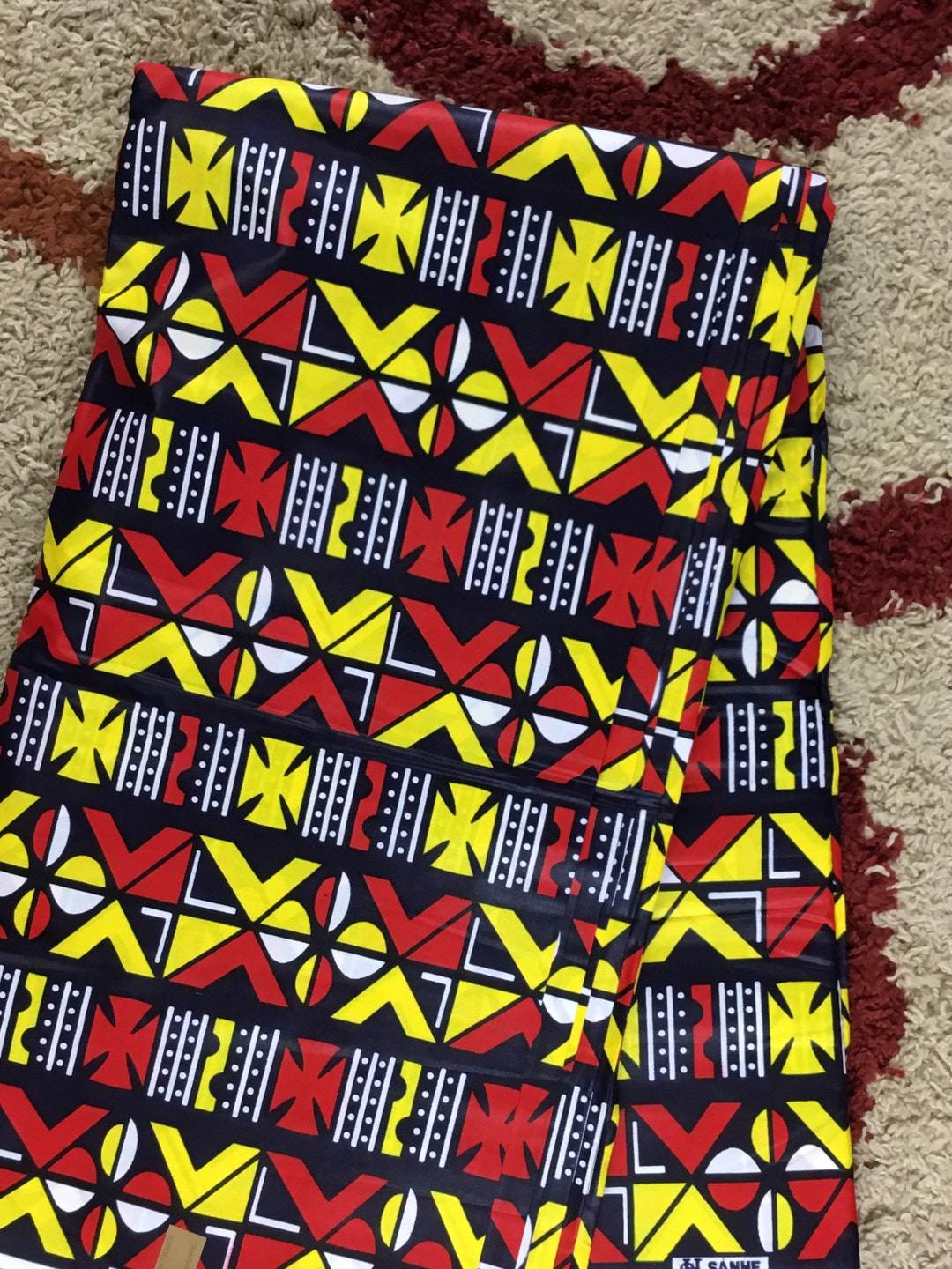 Red and Black African Fabric/african Prints/ Ankara Fabric/ - Etsy
