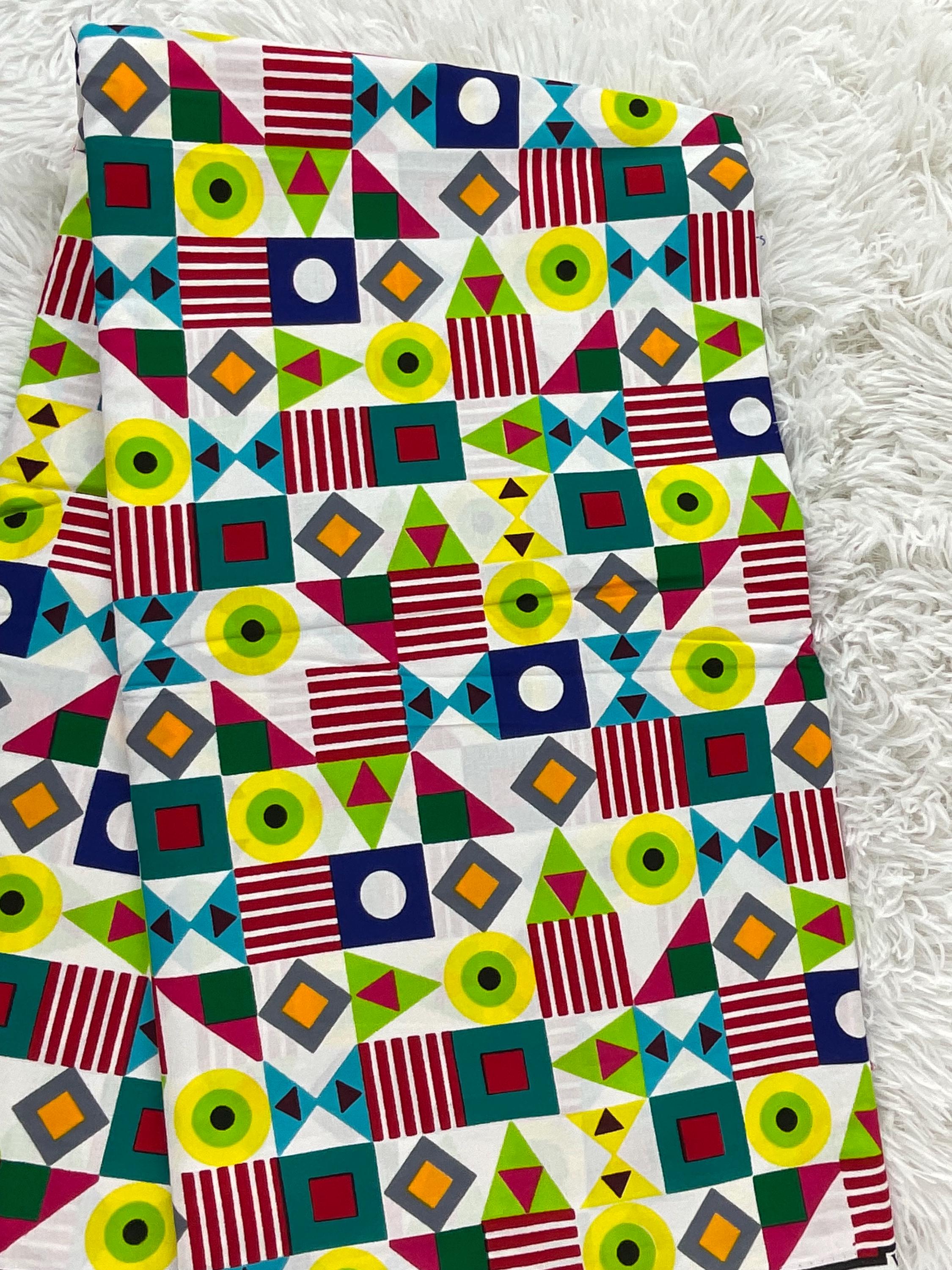 African Fabric/african Prints/ Ankara-white Fabric/ African Wax/kente ...