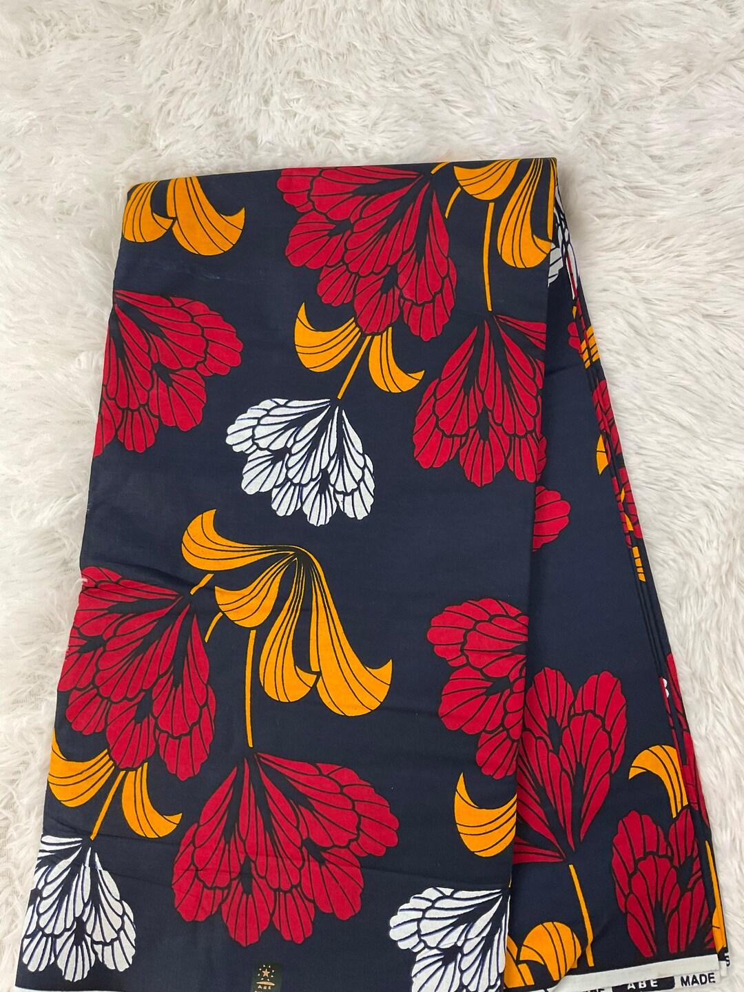 Orange African Fabric/african Prints/ Ankara Fabric/ African - Etsy