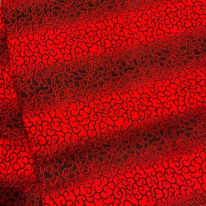African Fabric/ African Print Fabric/african Wax Fabric/ankara-red and ...