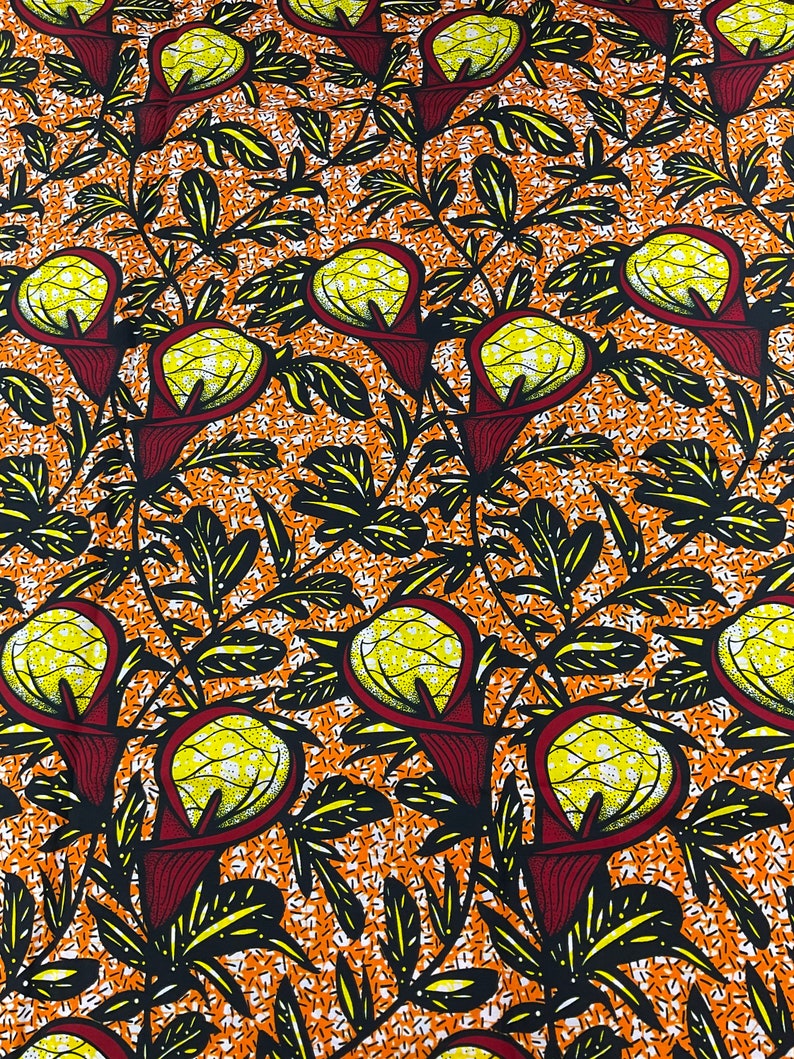 Multicolor Red African Fabric/african Prints/ Ankara Fabric/ African ...