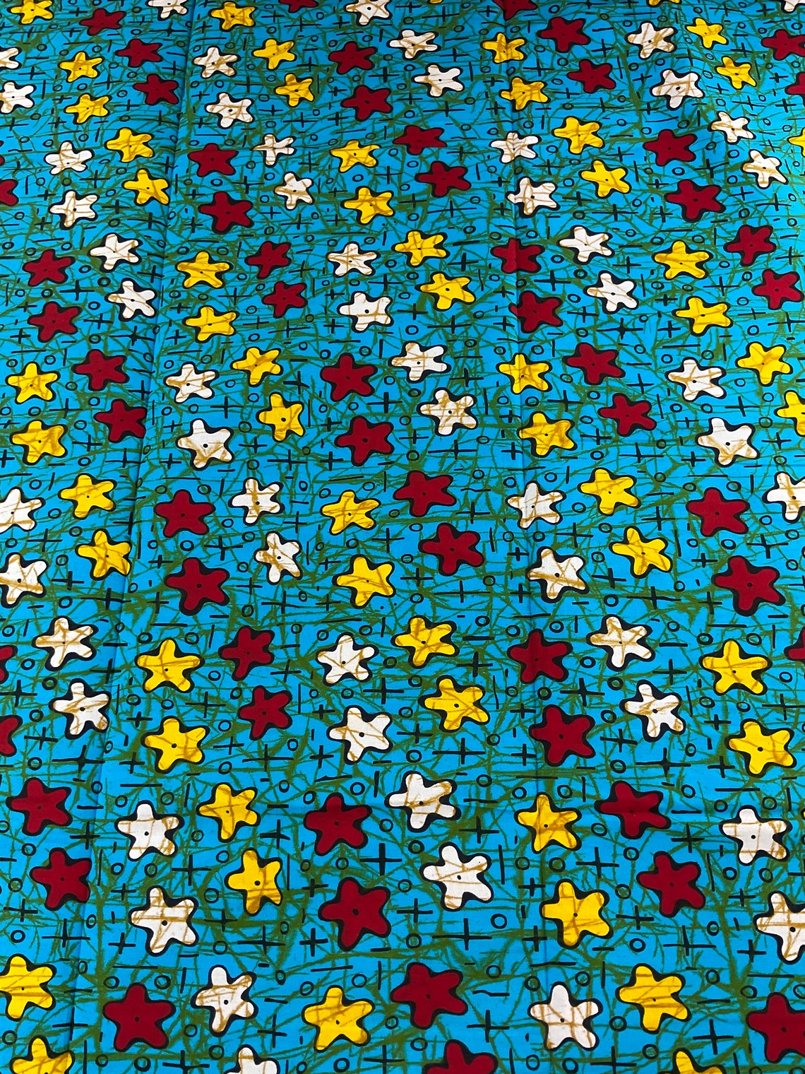 Blue African Fabric/african Prints/ Ankara Fabric/ Wax Print/ - Etsy