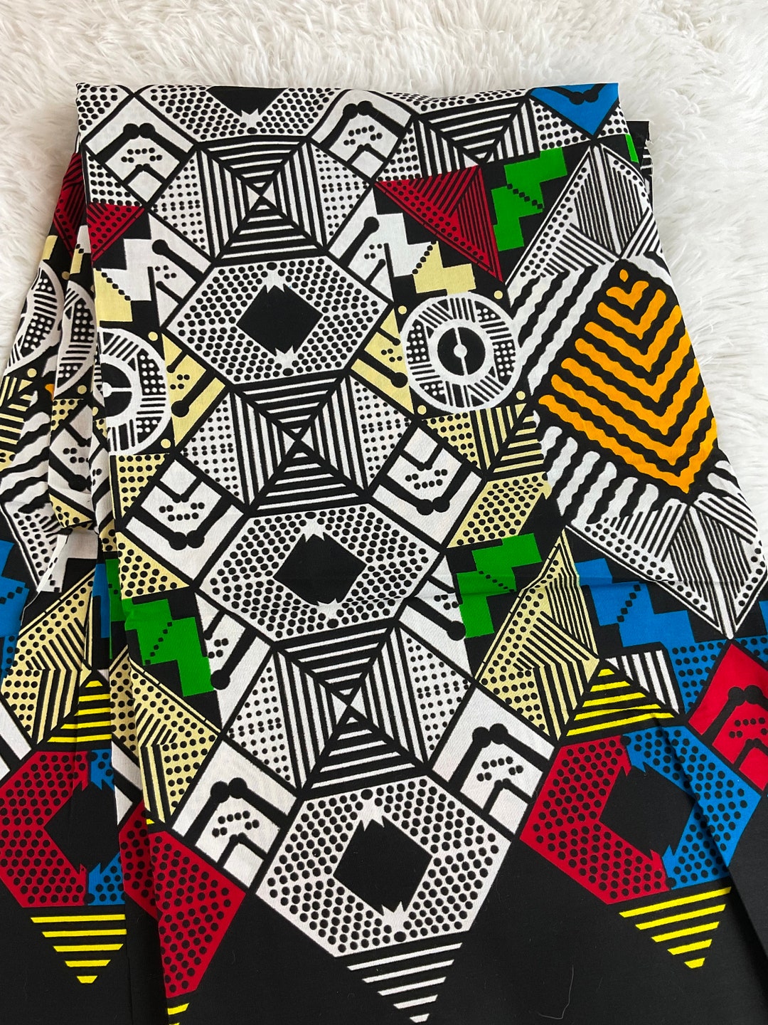 White African Fabric/african Prints/ Ankara Fabric/ Wax Print/ African ...