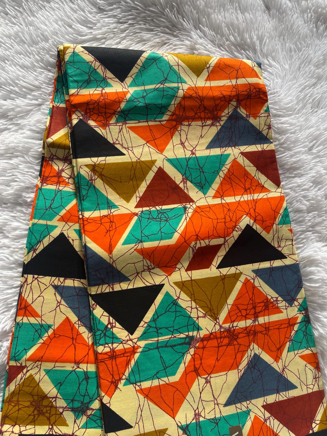 African Fabric/african Print Fabric/ankara Fabric/fabric/mk583/orange ...
