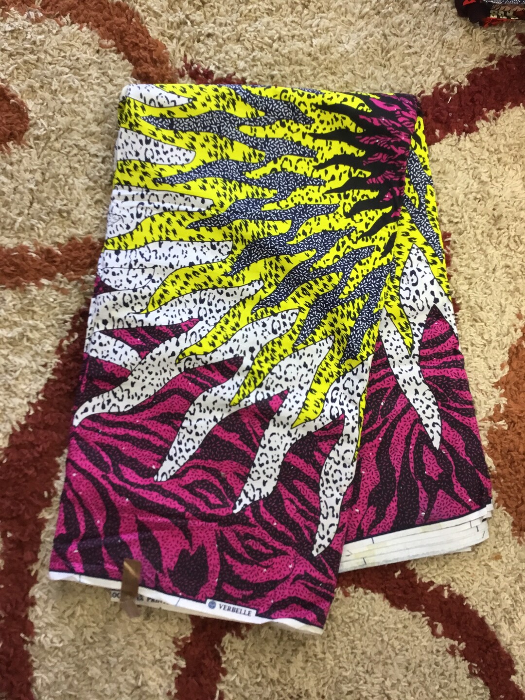 Pink and Yellow African Fabric/african Prints/ Ankara Fabric/ African ...