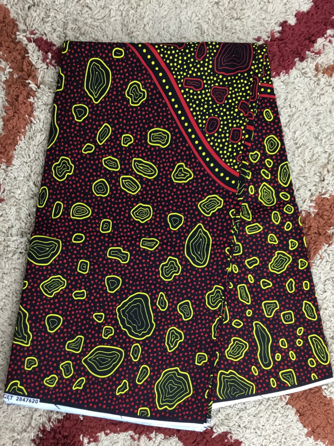 African Fabric/african Prints/ Ankara Fabric/ African Wax/mk589/maroon ...