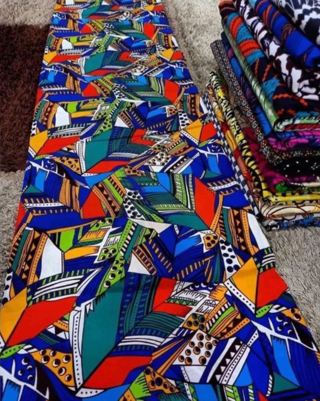 Blue African fabric/ African prints per yard/ African fabric 6 | Etsy