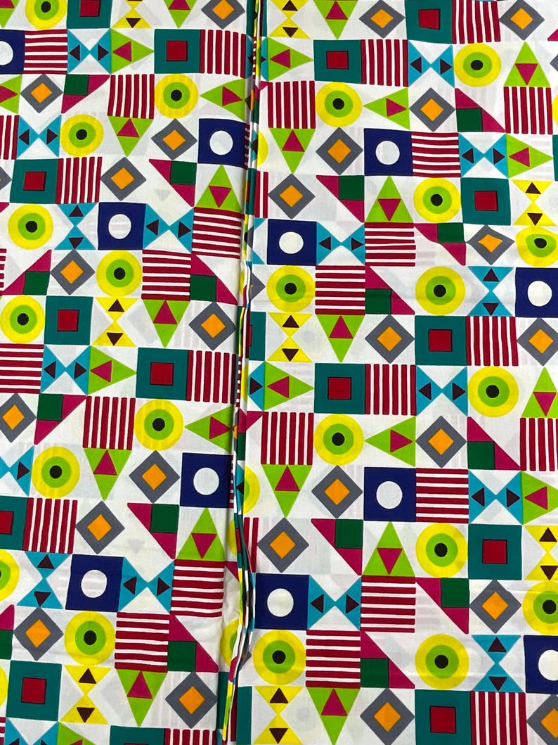African Fabric/african Prints/ Ankara-white Fabric/ African Wax/kente ...