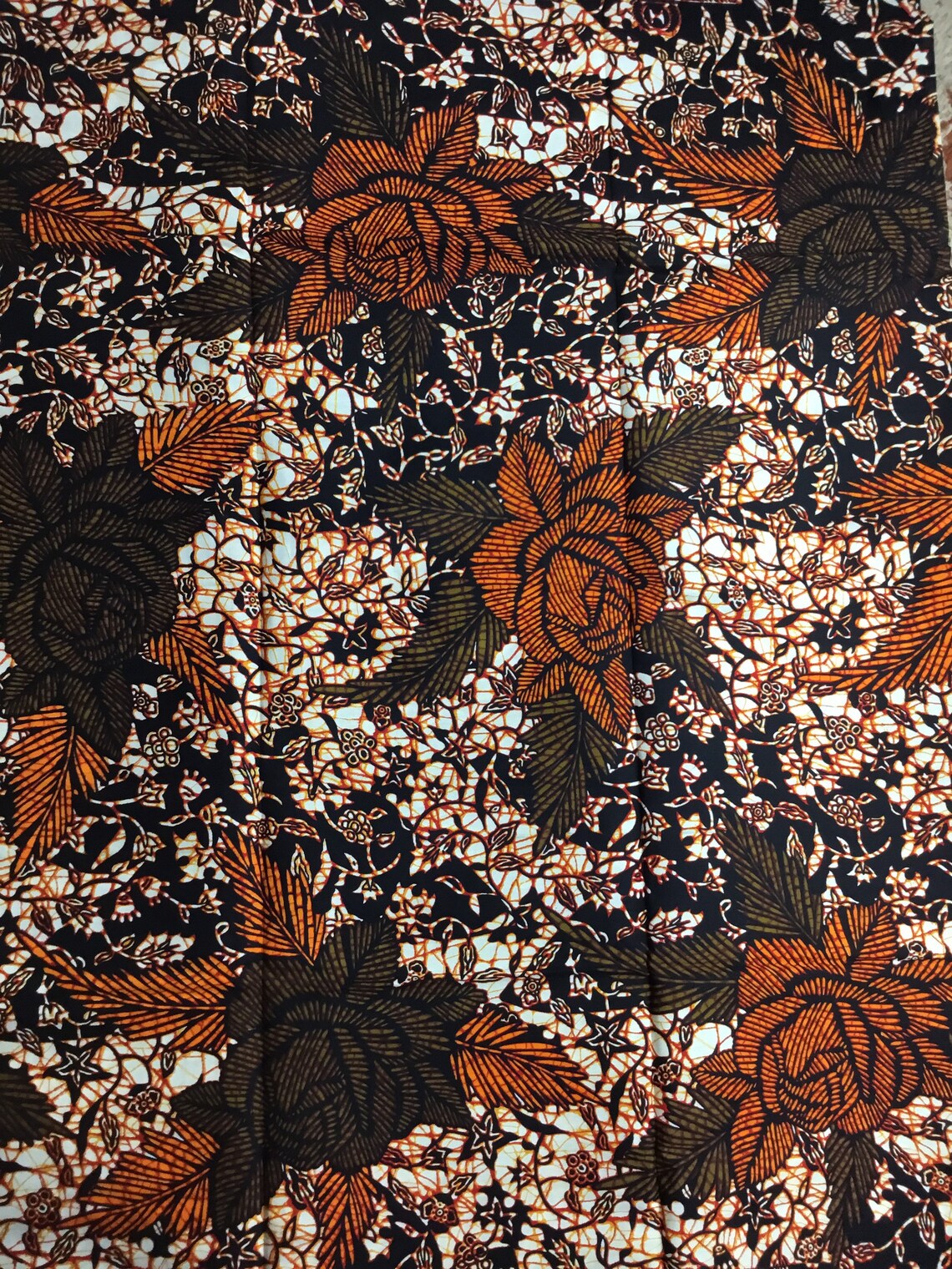 Orange African Fabric/african Prints/ Ankara Fabric/ Wax - Etsy