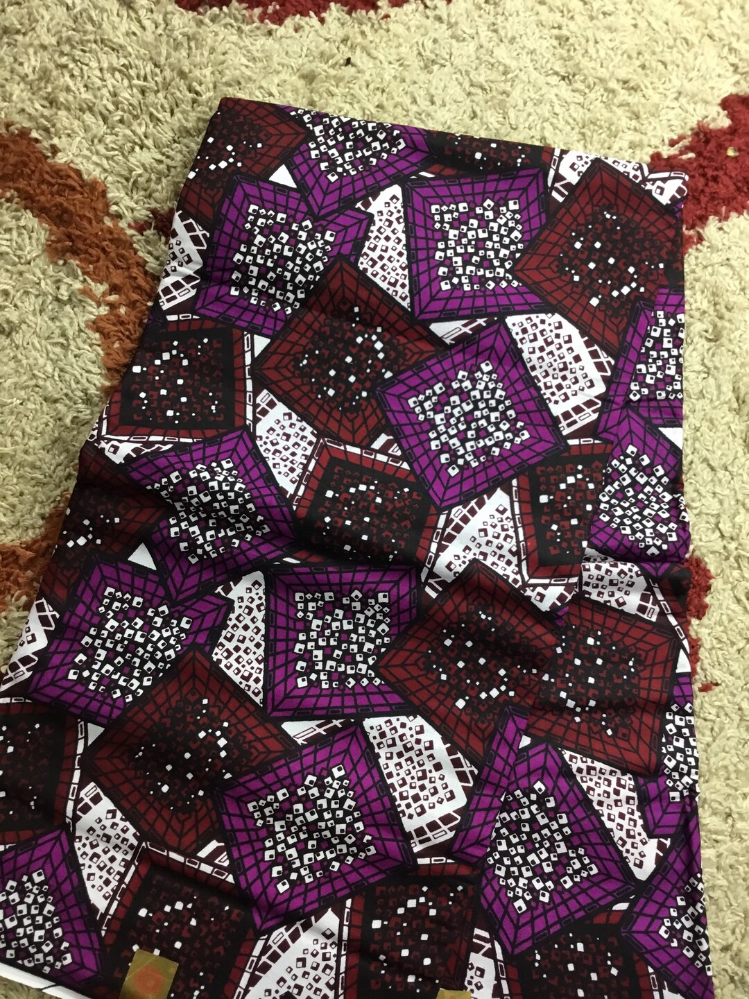 Purple African Fabric/african Prints/ Ankara Fabric/ African - Etsy