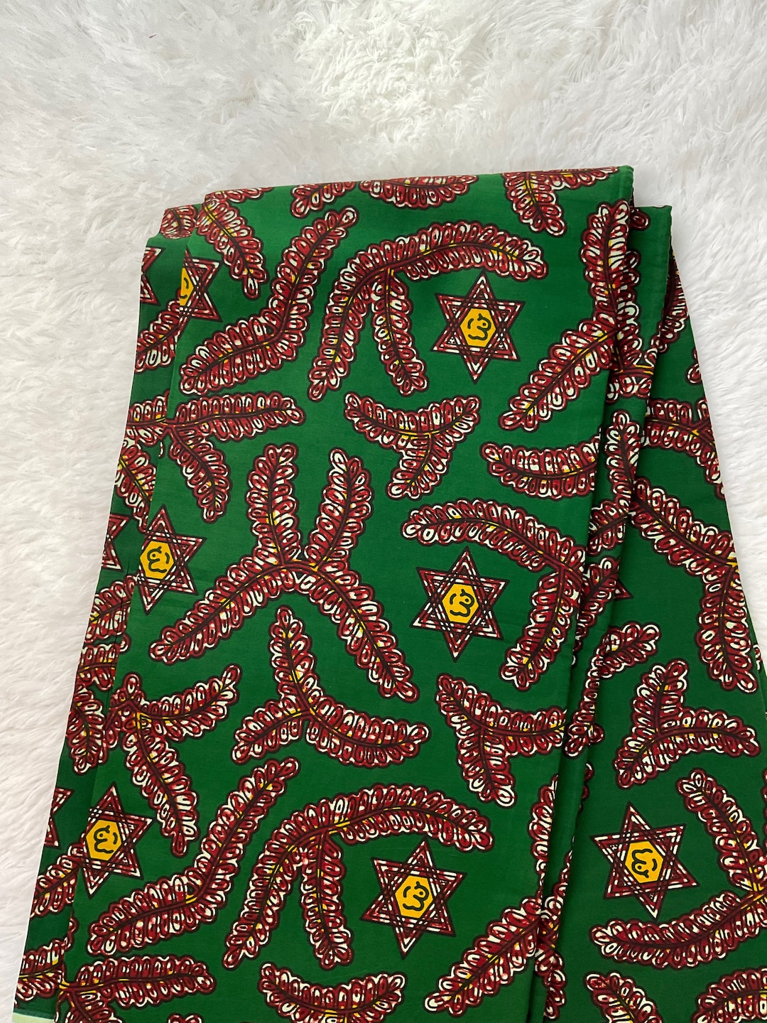 African Fabric/ankara_green and Brown Design/african Print/ African ...