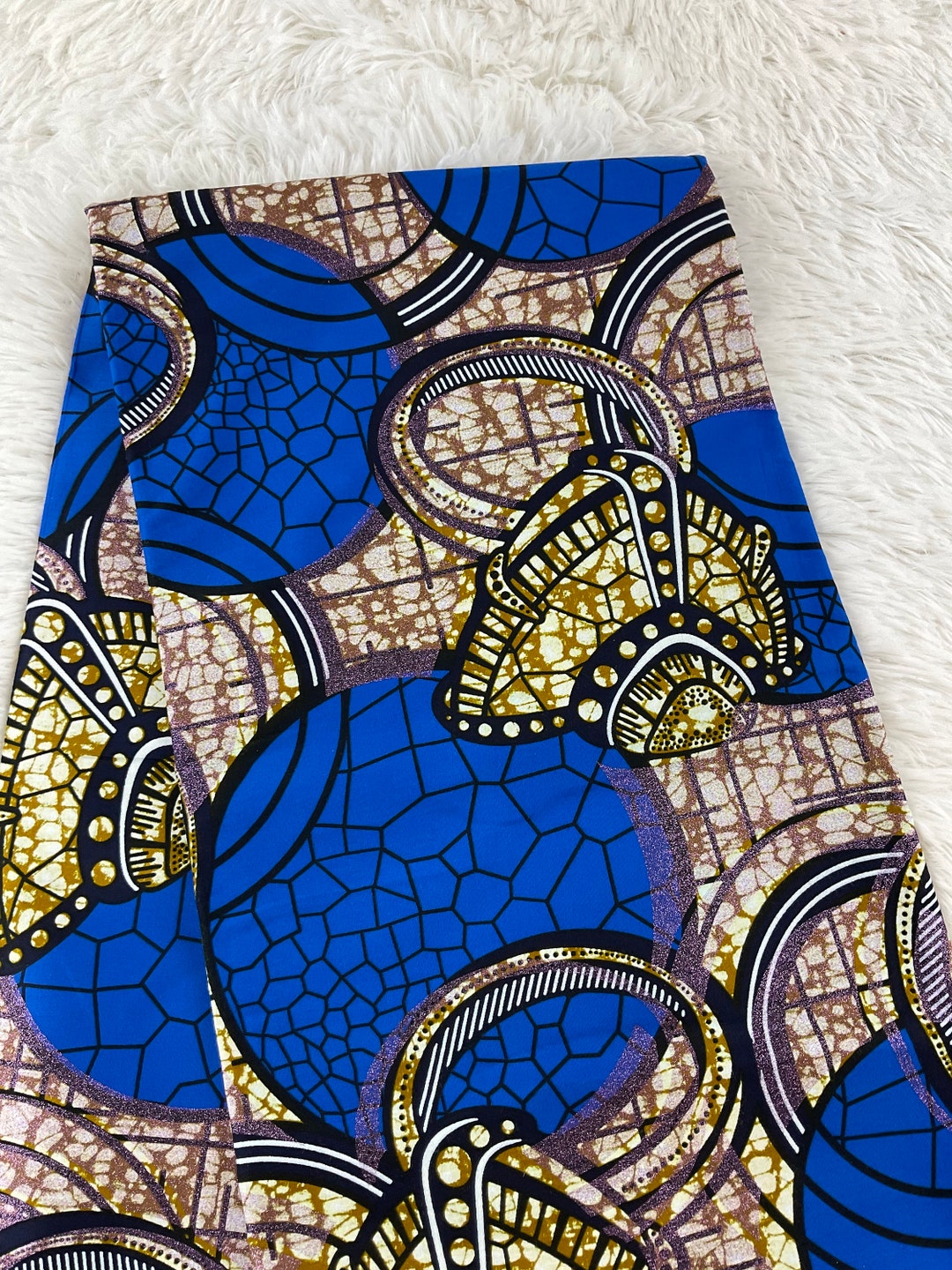 Blue African Fabric/african Prints/ Ankara Fabric/ African Wax/ Burning ...