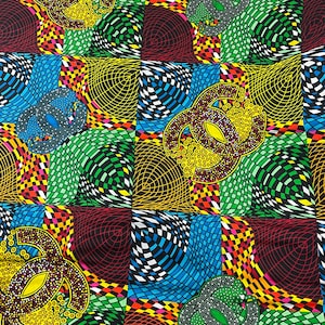 Green and Golden Yellow/african Fabric/african Prints/ Ankara Fabric ...