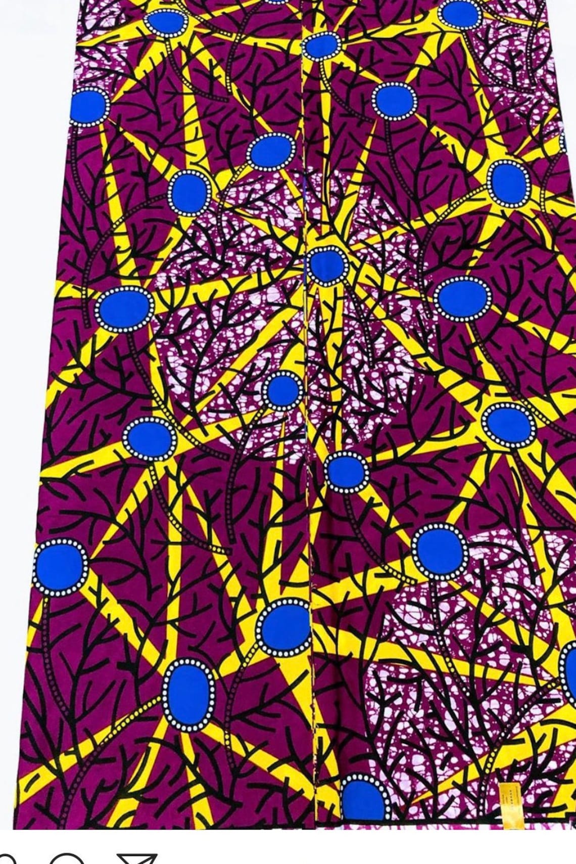 Burgundy And Blue African Fabric African Prints Ankara Etsy
