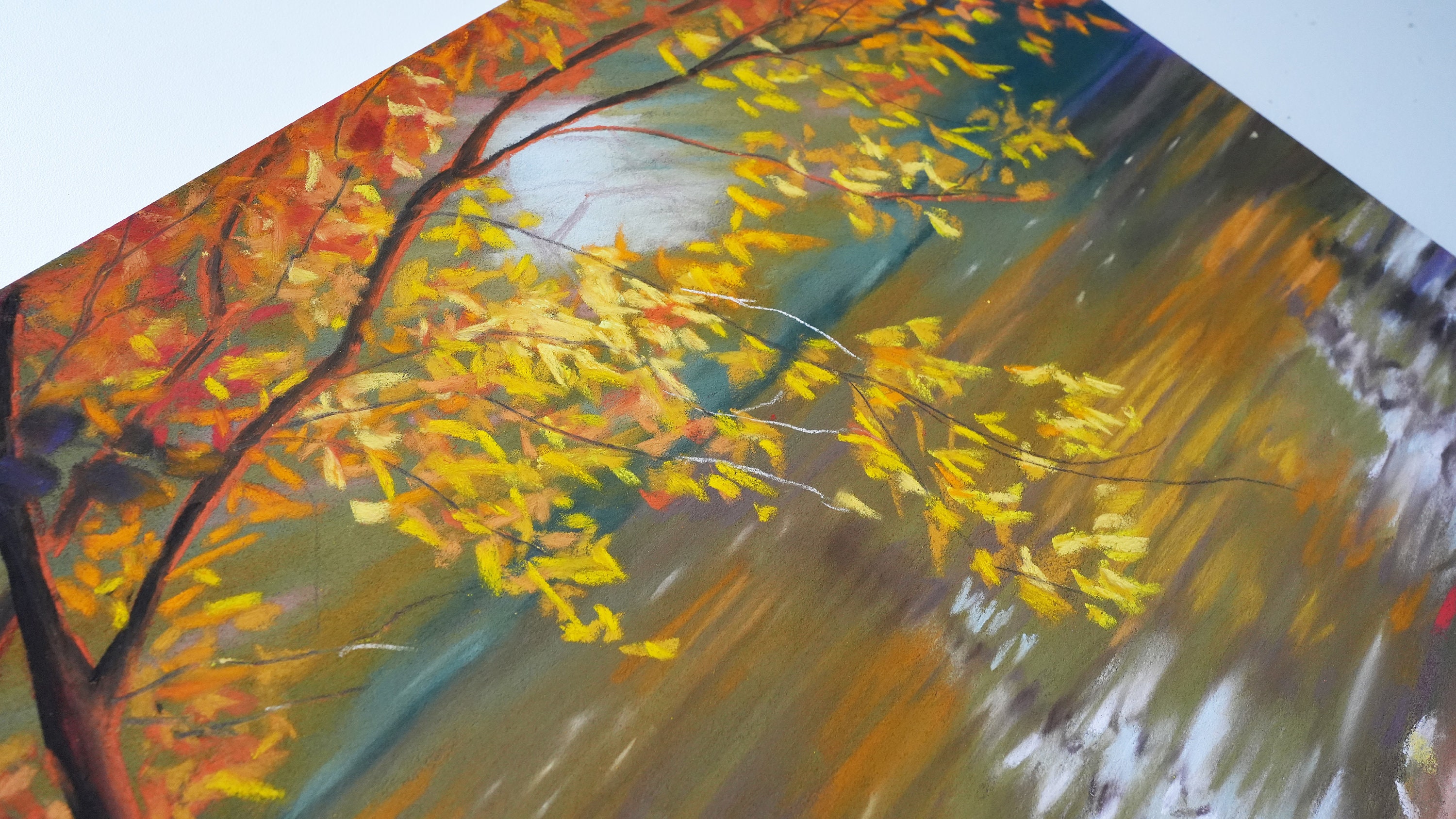 Original Pastel - Autumn Landscape - Etsy