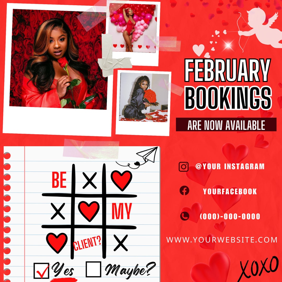 Be My Client Booking, Valentines Flyer, DIY Flyer Template Design, Hair ...