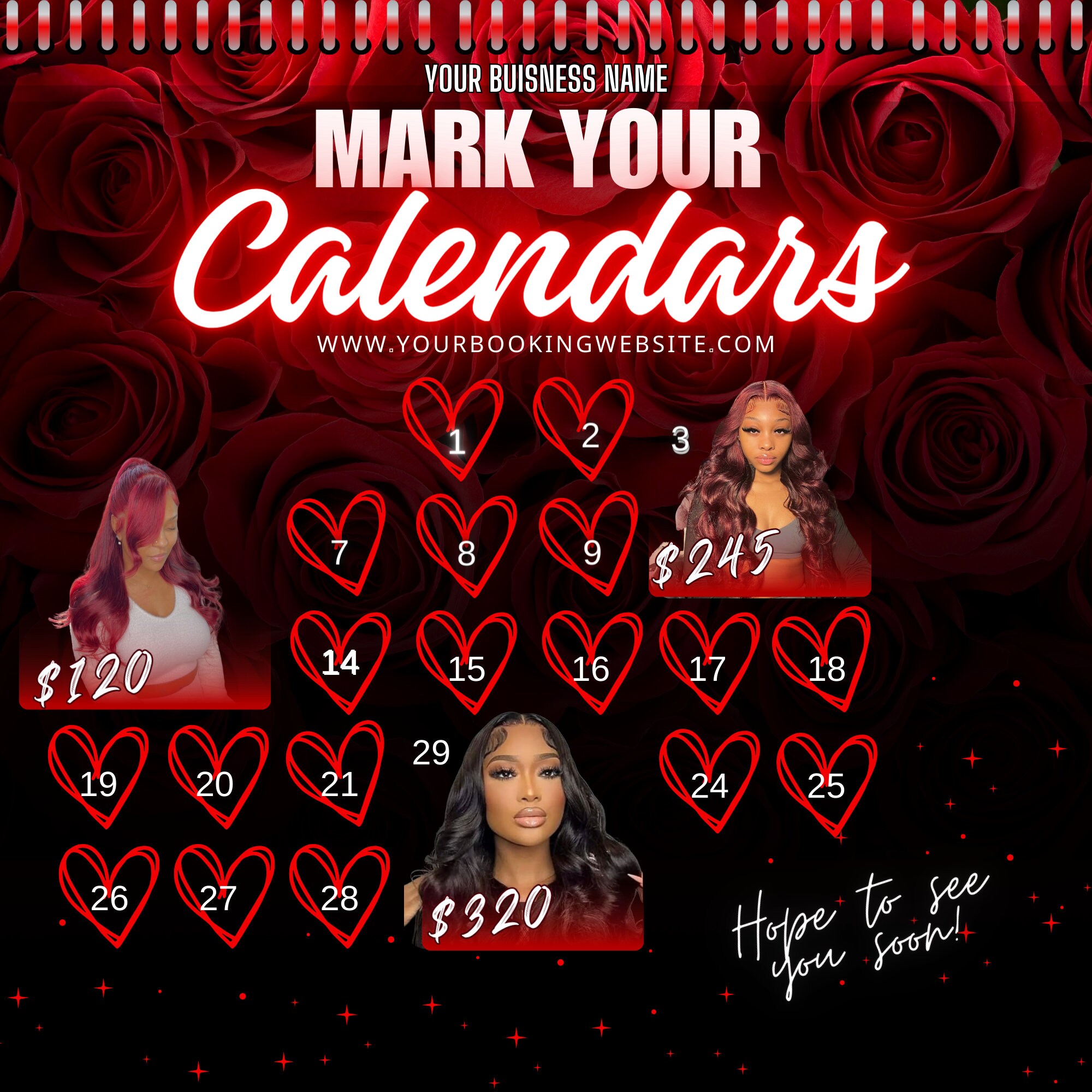 Mark Your Calendars Valentine Edition, Valentine Flyer, DIY Flyer ...
