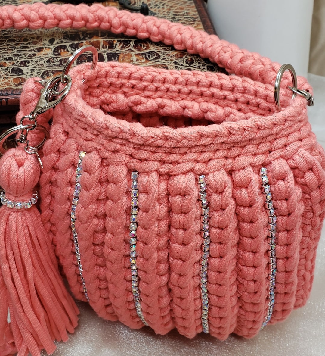 Eye Catching Coral Bag - Etsy