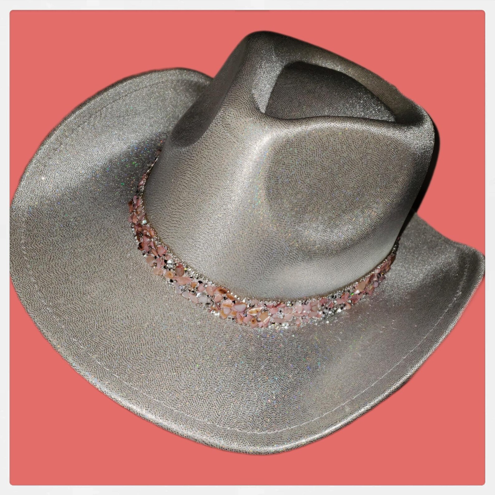 Shiney Silver Cowgirl Hat - Etsy