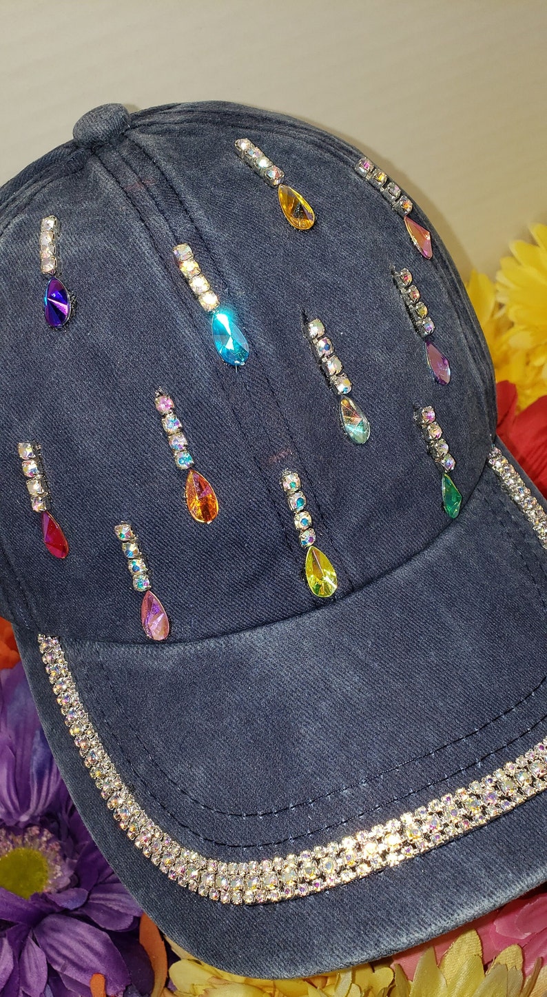 BLACK DENIM CAP - Etsy