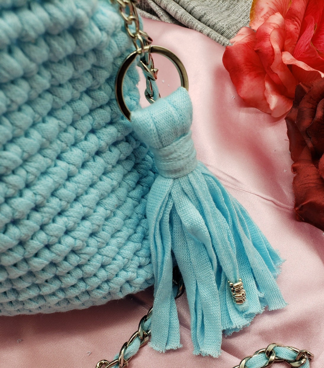 Baby Blue Drawstring Bucket Bag - Etsy