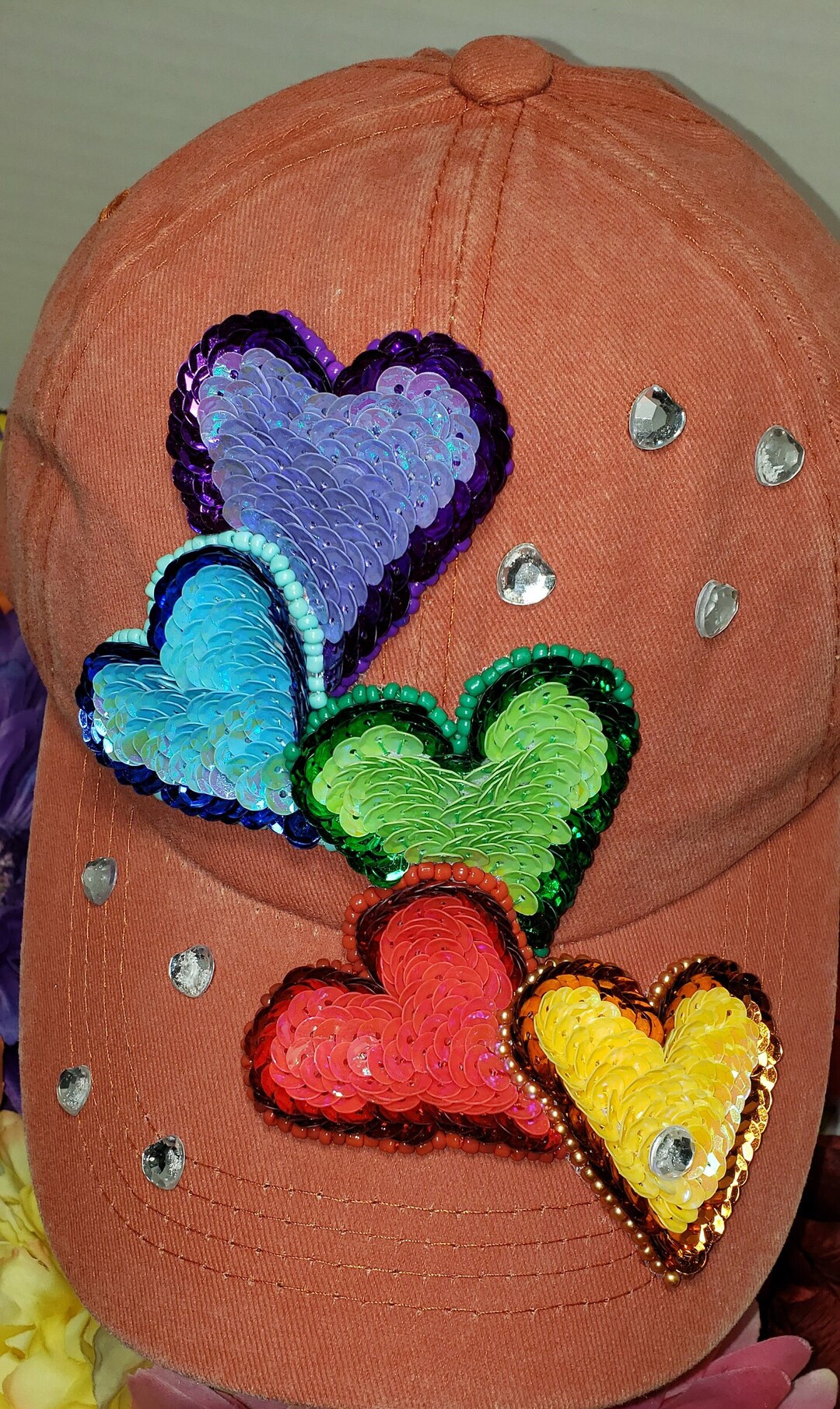 RED SEQUINED CAP - Etsy
