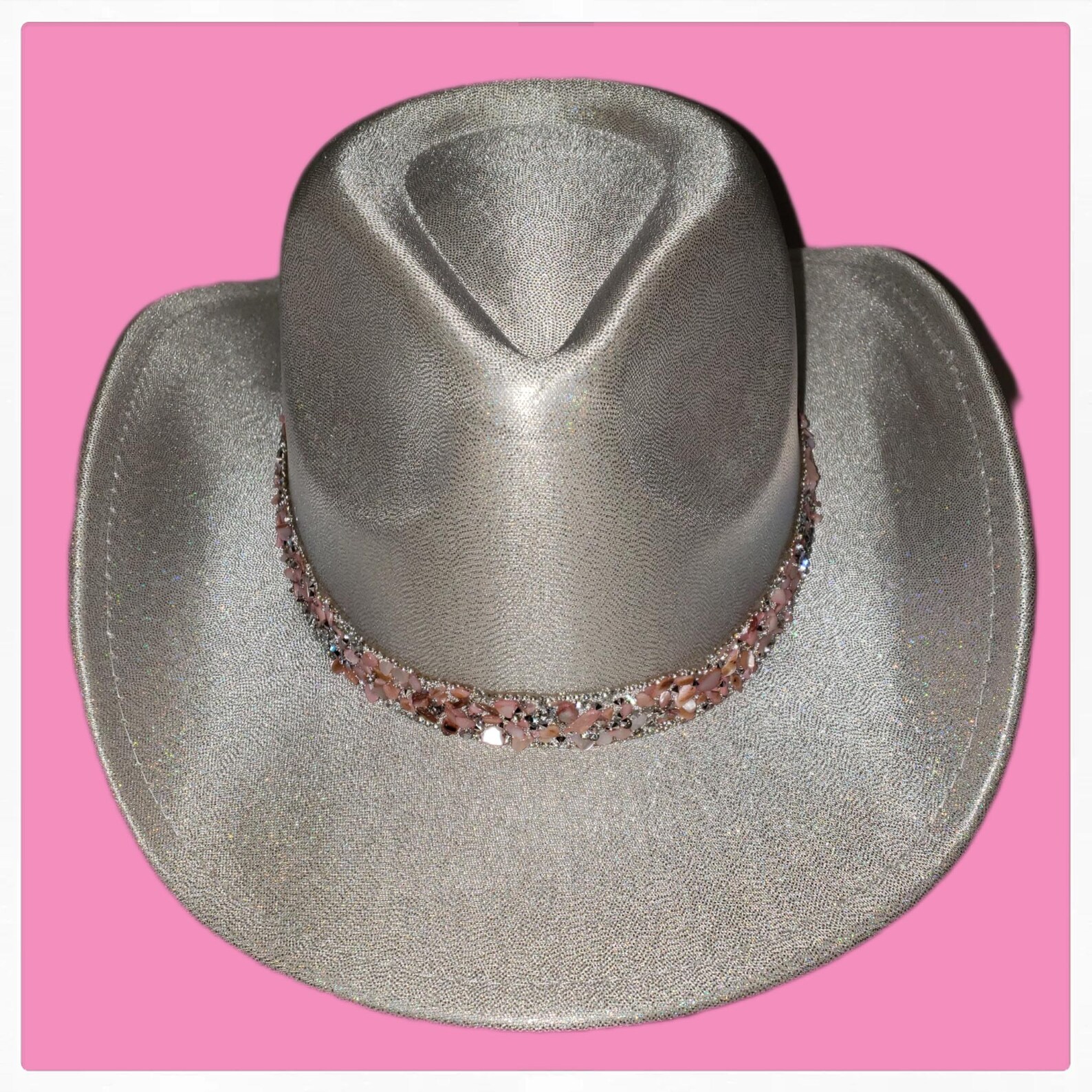 Shiney Silver Cowgirl Hat - Etsy