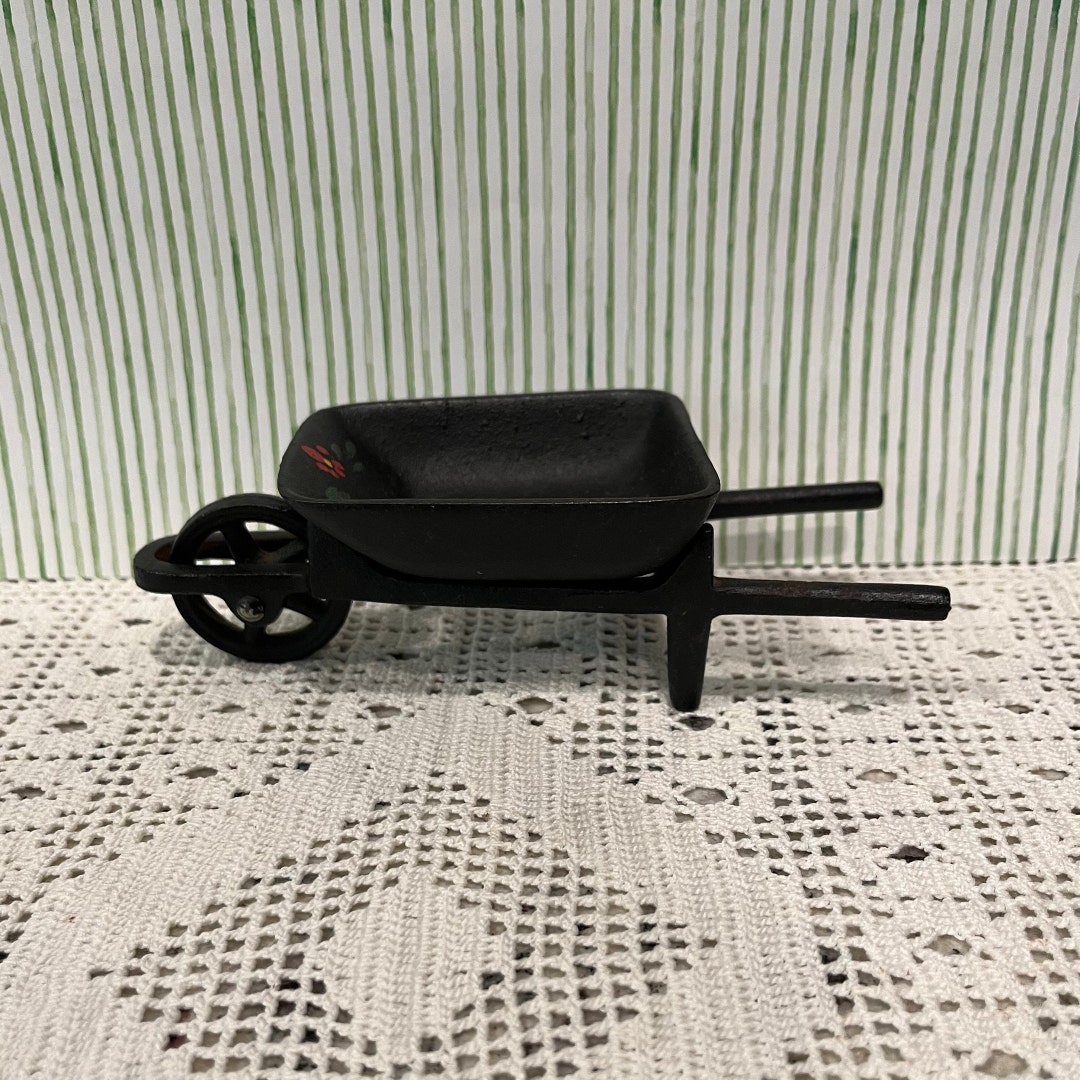 Miniature Cast Iron Wheelbarrow - Etsy