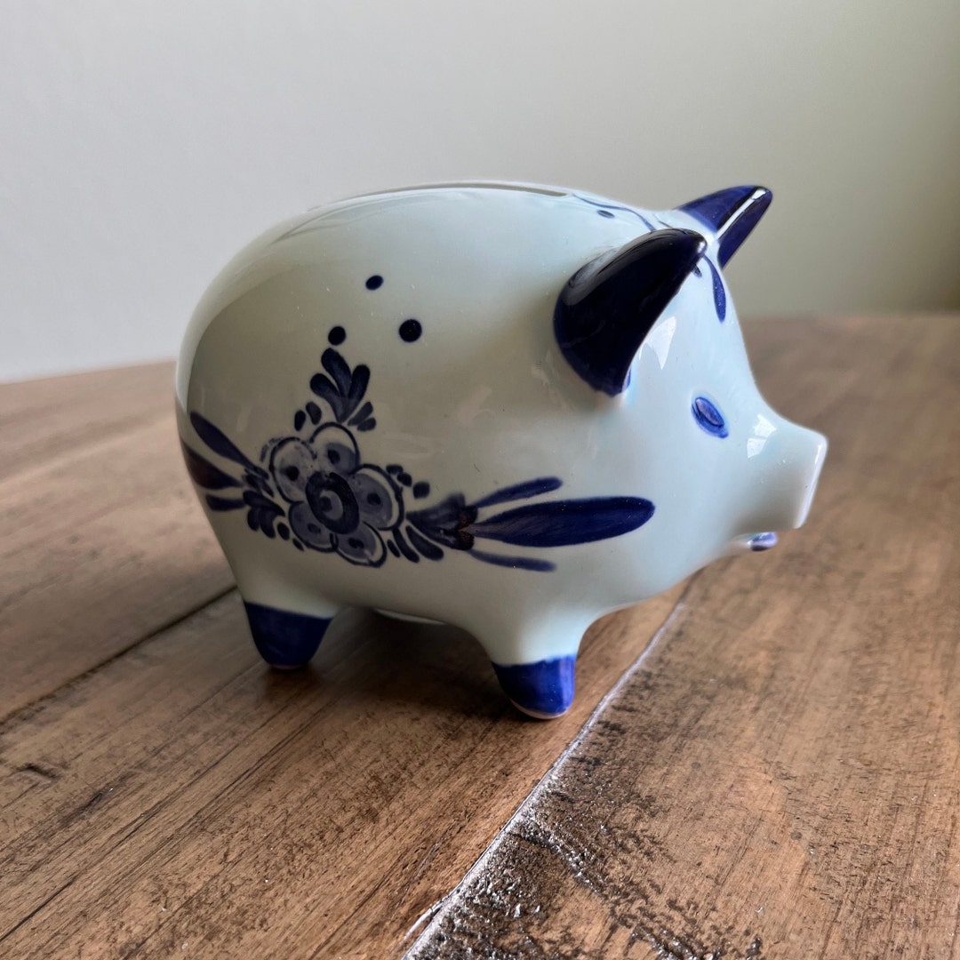Royal Delft Piggy Bank - Etsy