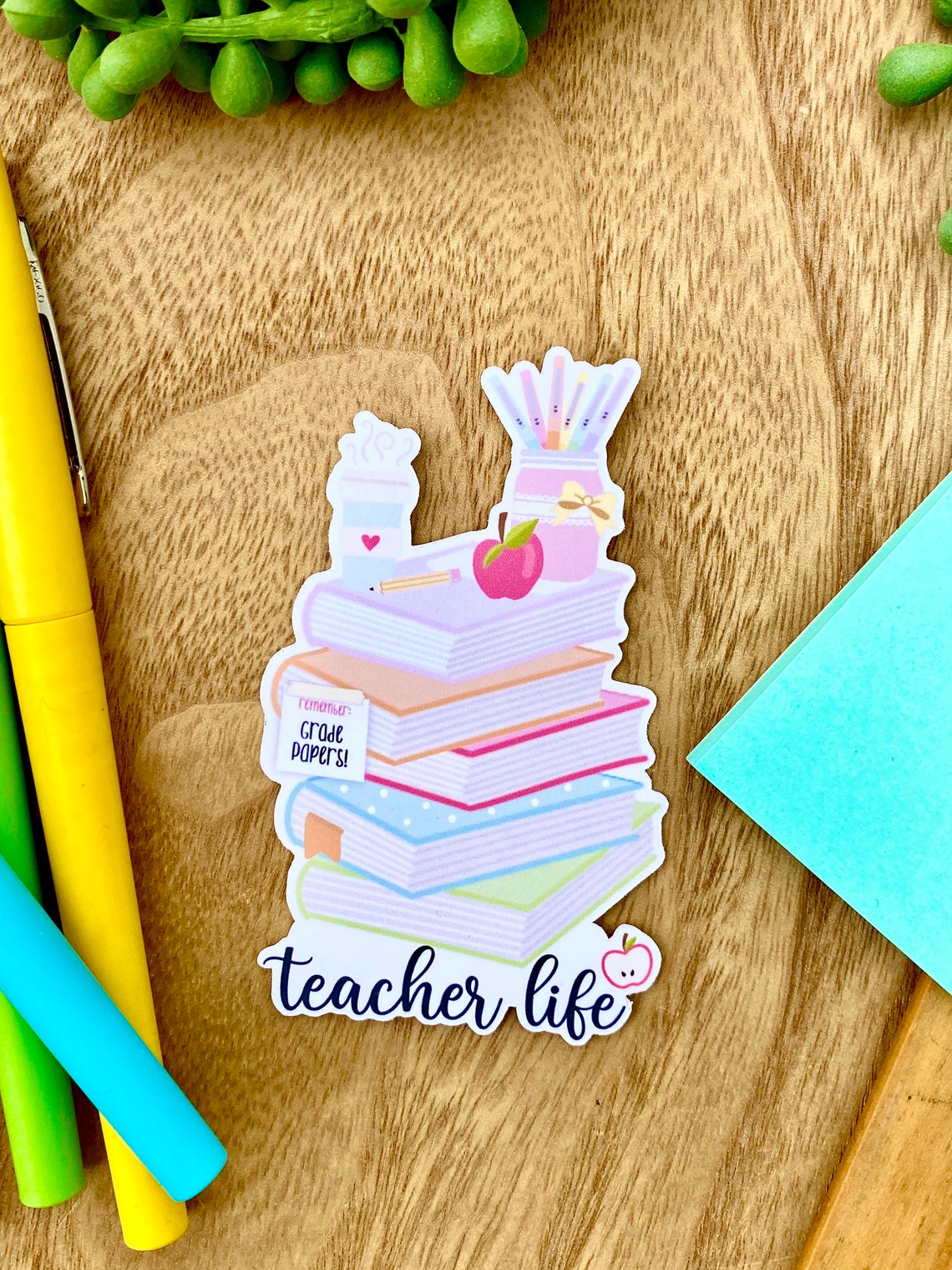 Teacher Appreciation Vinyl Sticker Pack Teacher Rainbow - Etsy