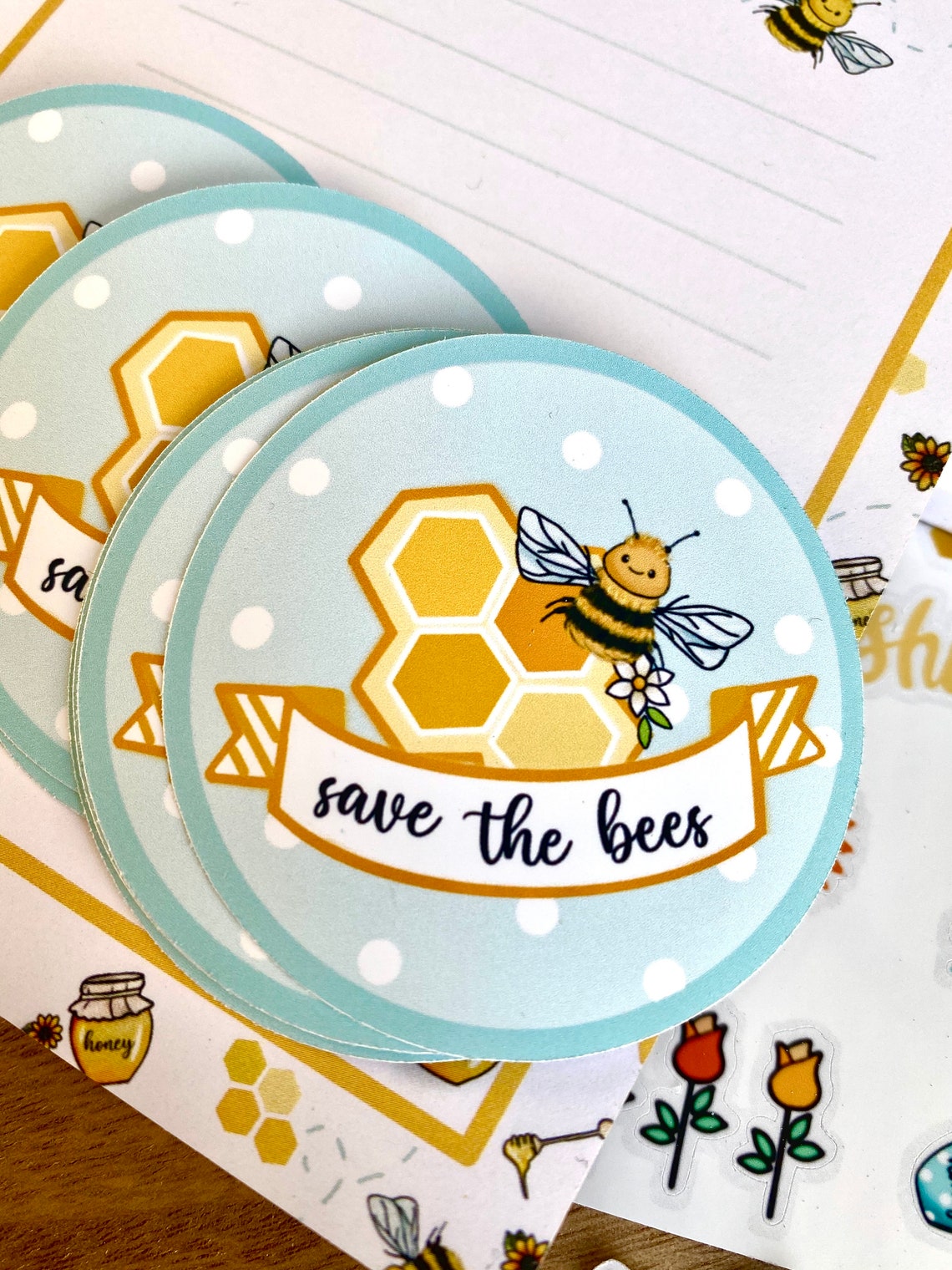 Bee Stationery Collection Bee Planner Stickers Vinyl Bee - Etsy