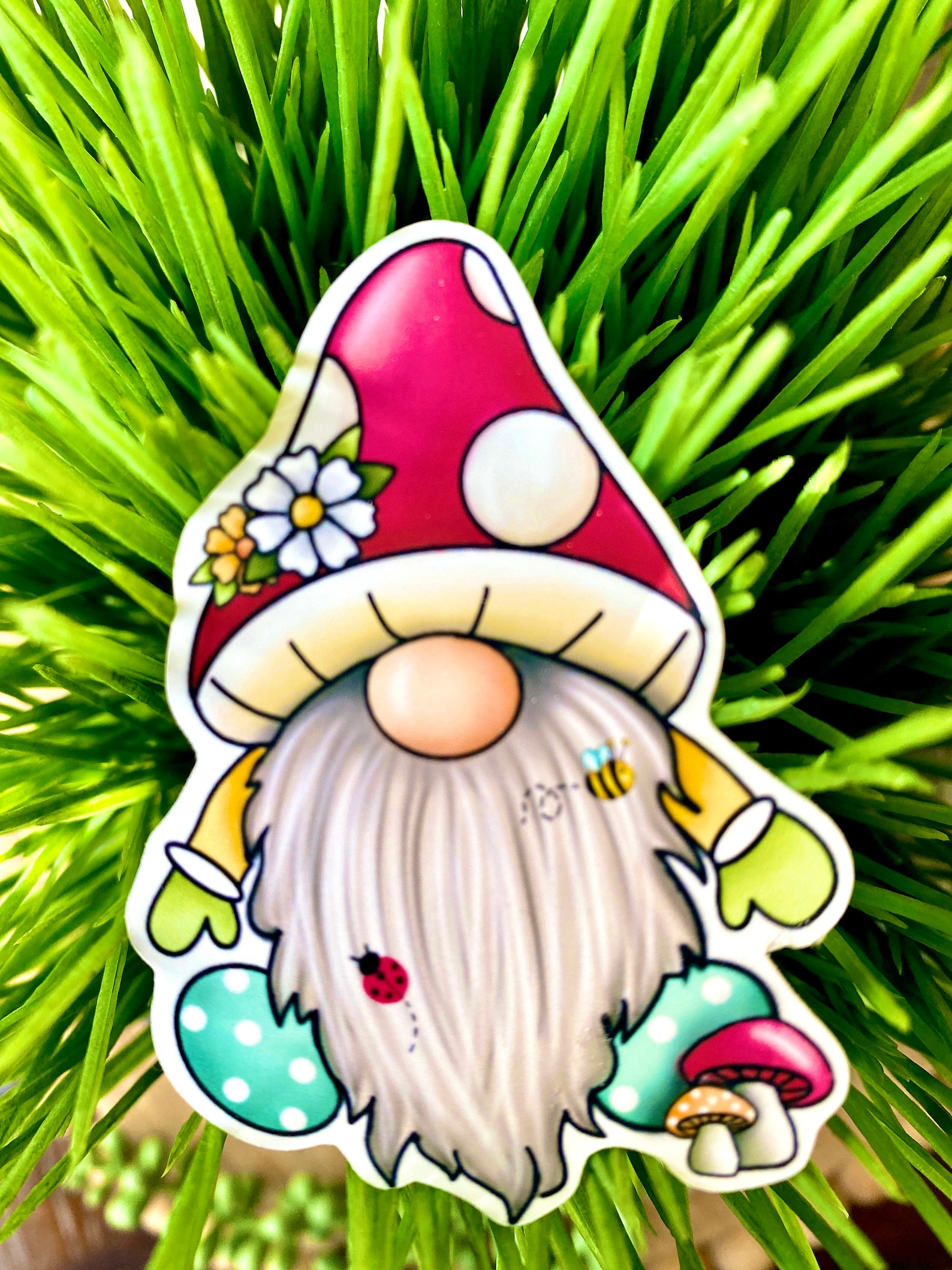 Garden Gnomes Vinyl Sticker Pack Gnome Sticker Kawaii Vinyl - Etsy